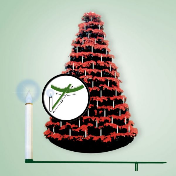 Creative Display Center | Potted Plant Tree Racks - Silk Poinsettias ...